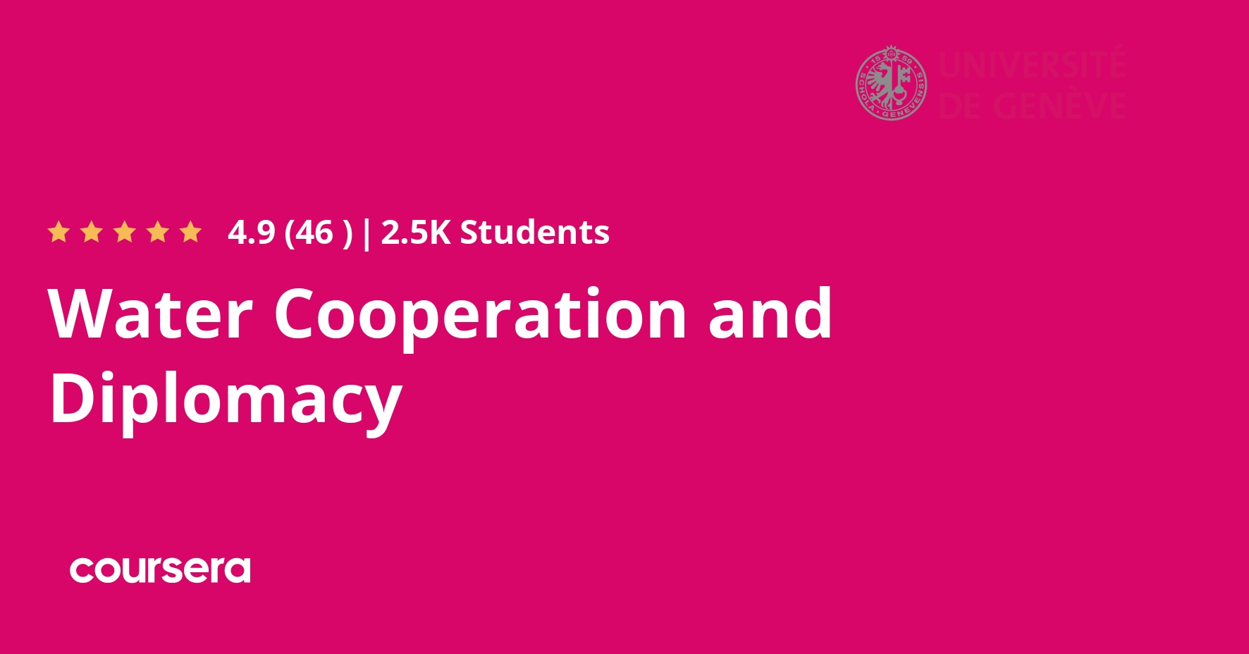 Water Cooperation and Diplomacy | Coursera