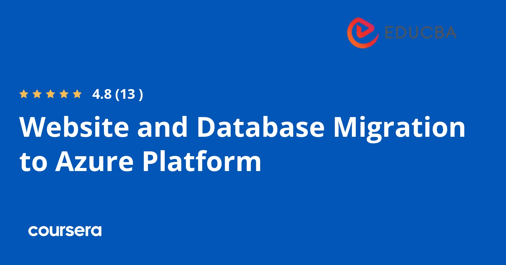 Website and Database Migration to Azure Platform | Coursera