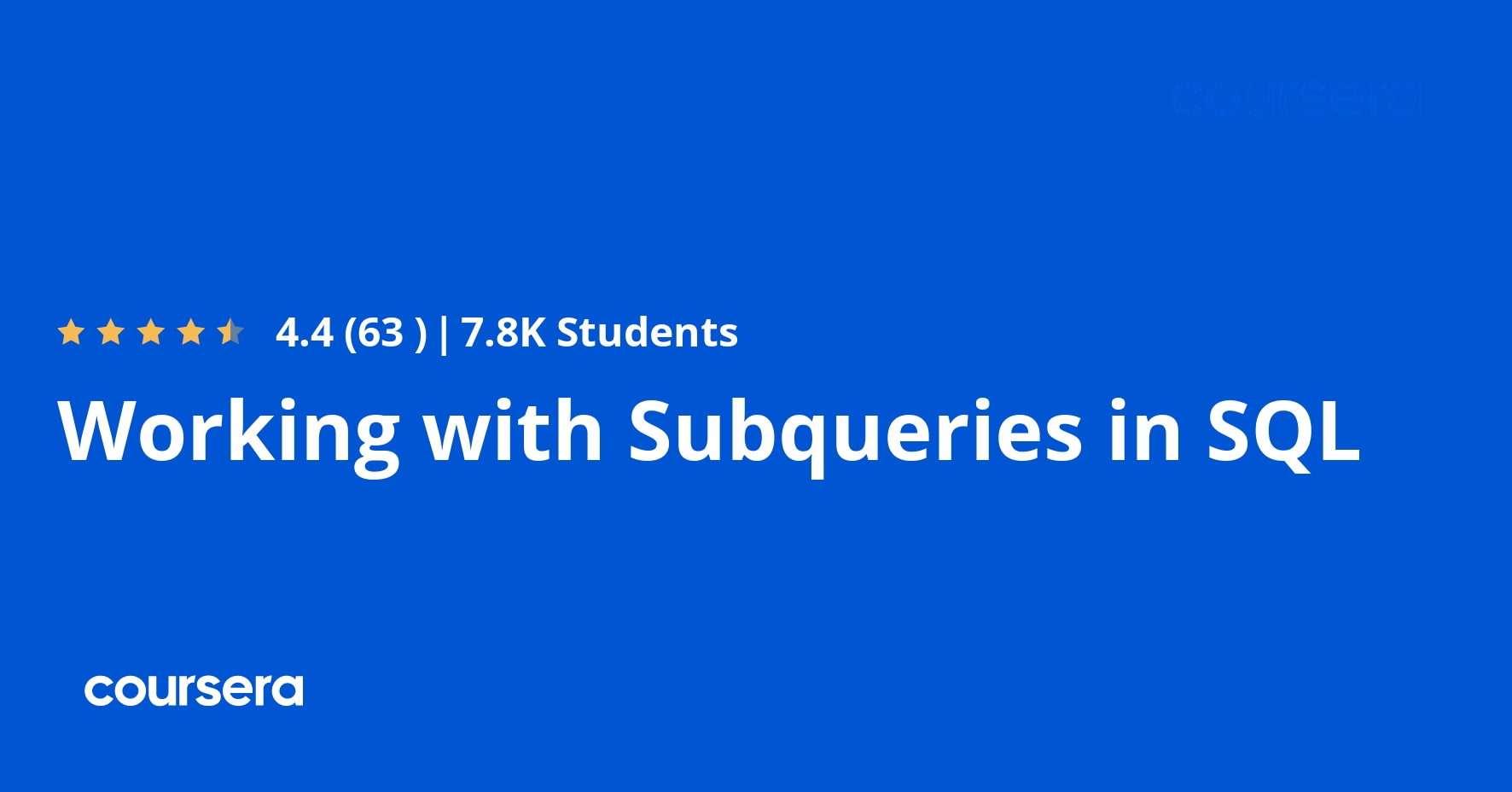 Working with Subqueries in SQL