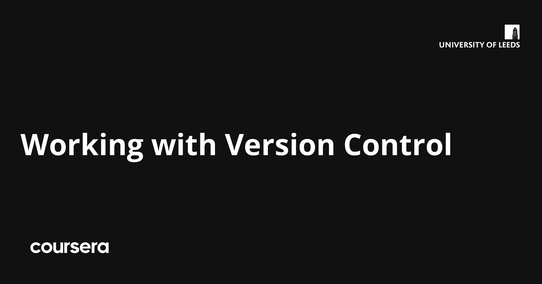 Working with Version Control | Coursera