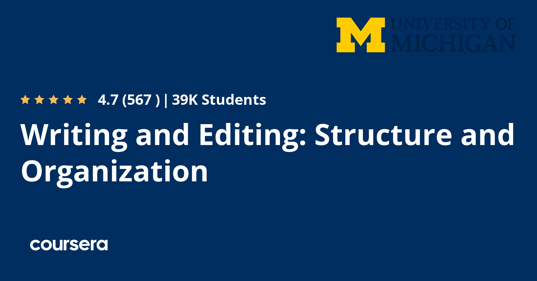 Writing and Editing: Structure and Organization | Coursera