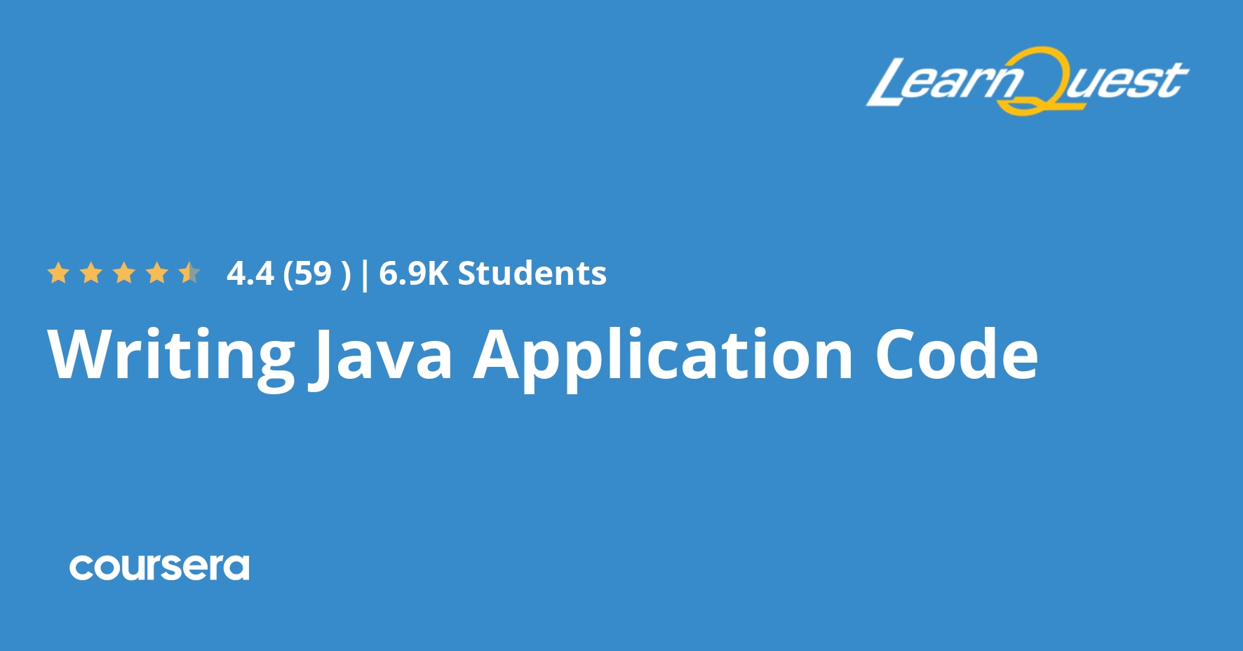 Writing Java Application Code Coursera