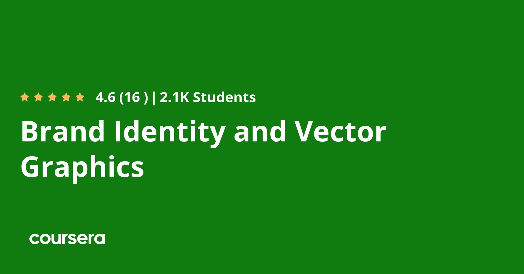 Brand Identity and Vector Graphics | Coursera