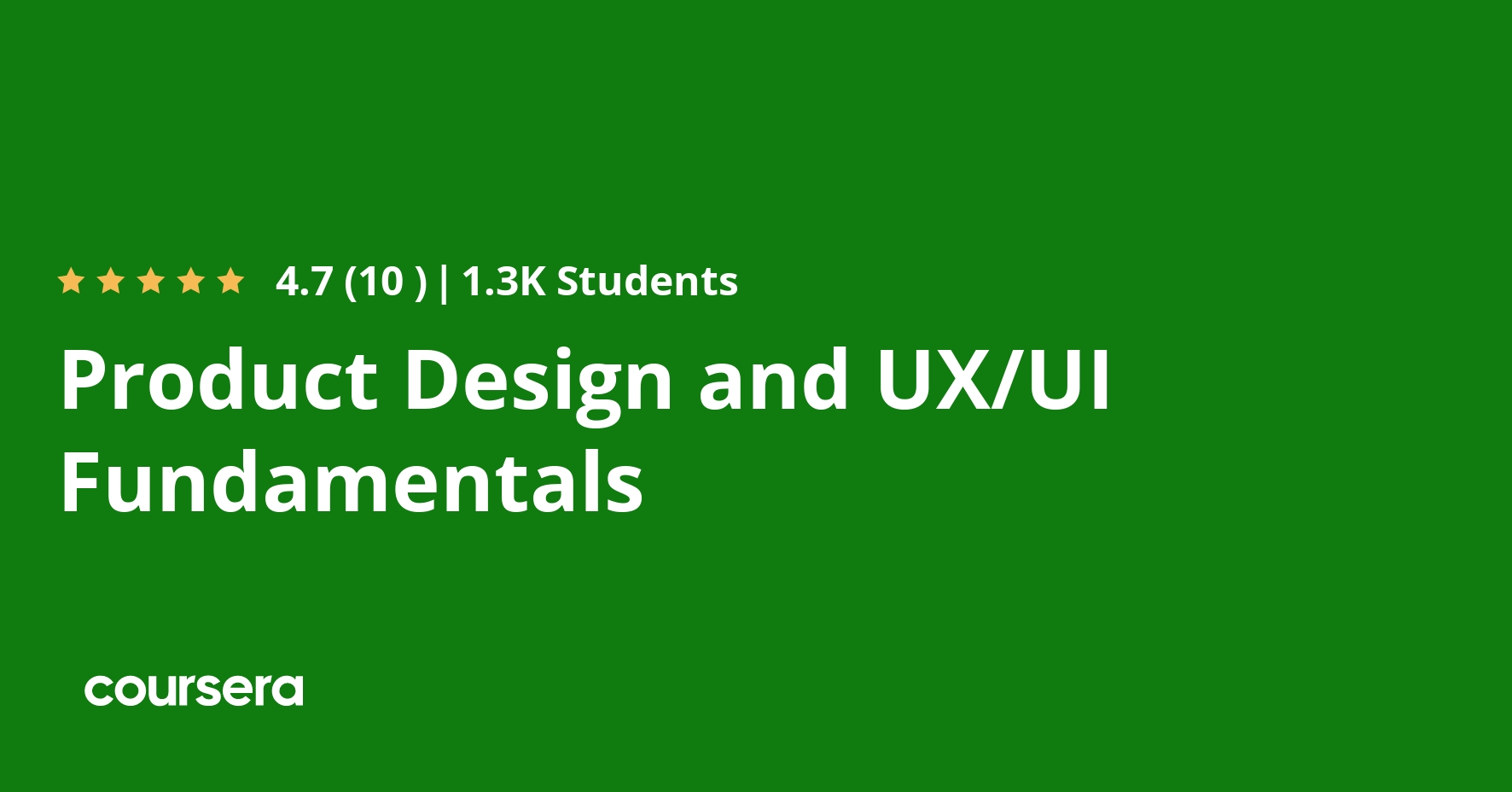 Product Design and UX/UI Fundamentals | Coursera