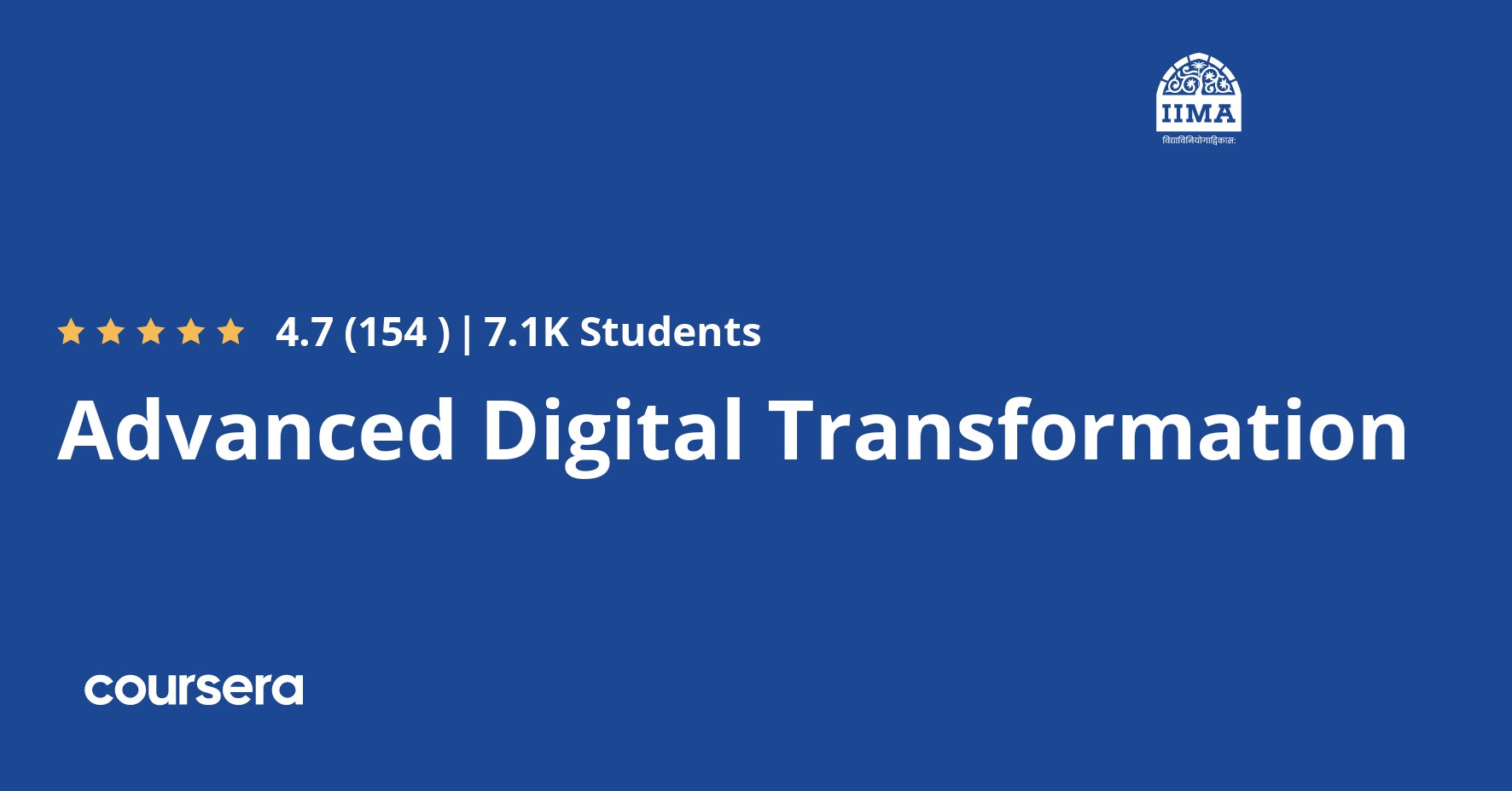 Advanced Digital Transformation | Coursera