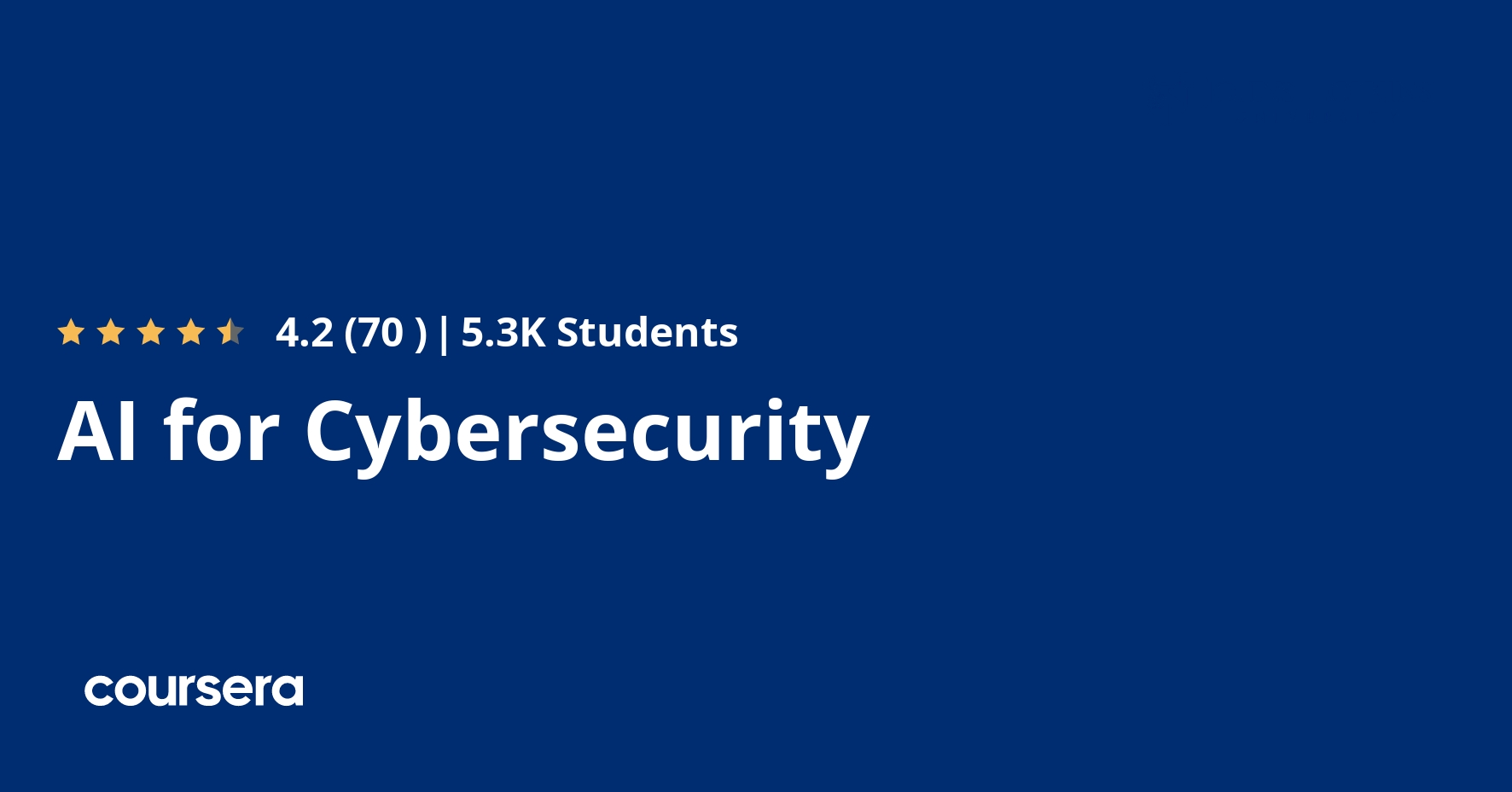 AI for Cybersecurity | Coursera