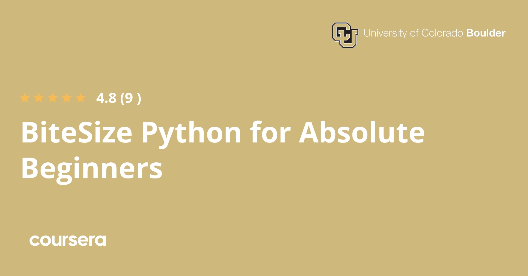 Bitesize Python For Absolute Beginners Coursera