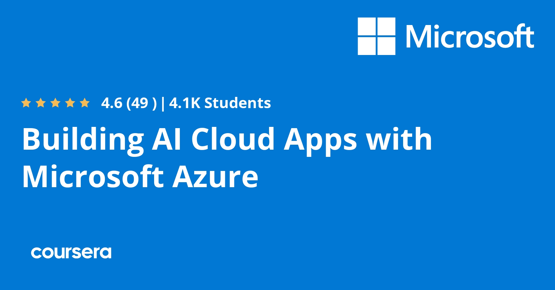 Building AI Cloud Apps with Microsoft Azure | Coursera