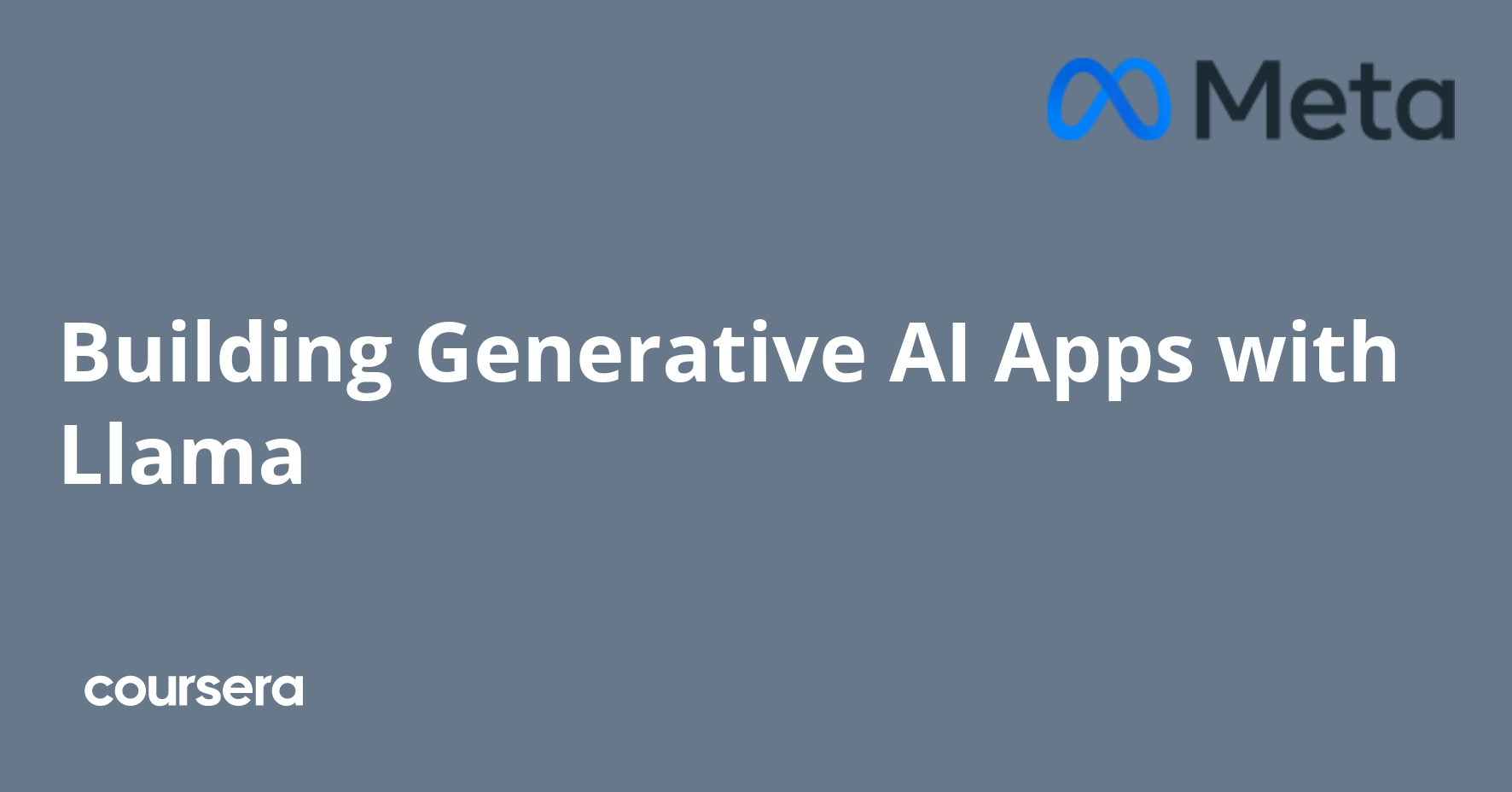 Building Generative AI Apps with Llama Professional Certificate | Coursera