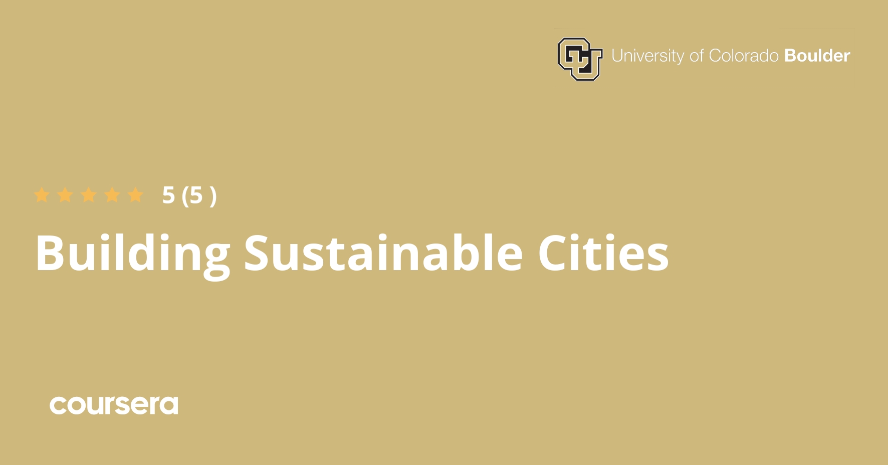Building Sustainable Cities | Coursera