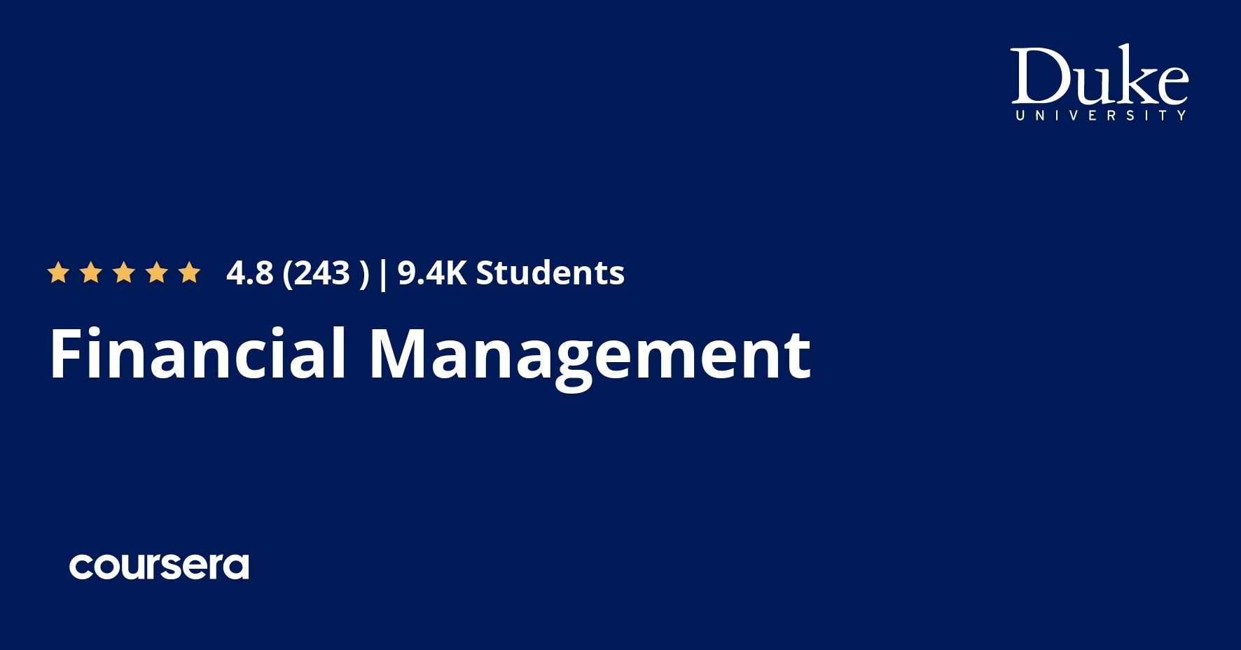 Financial Management | Coursera