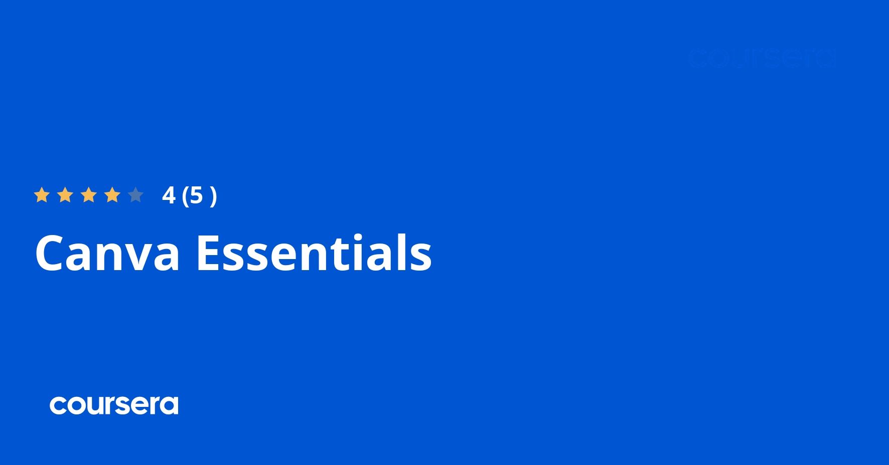 Canva Essentials Professional Certificate | Coursera