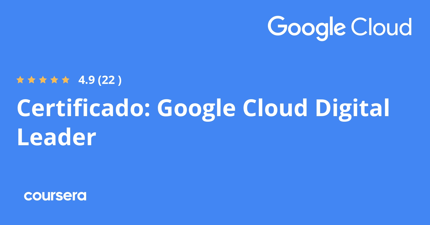 Certificado: Google Cloud Digital Leader | Coursera