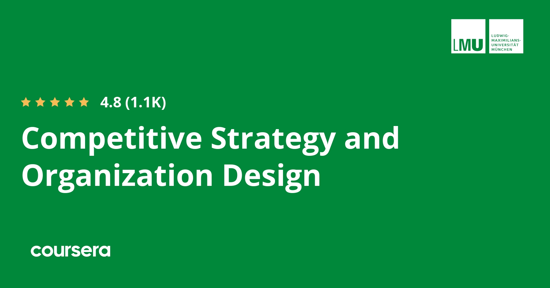 Competitive Strategy and Organization Design Specialization [4 courses ...