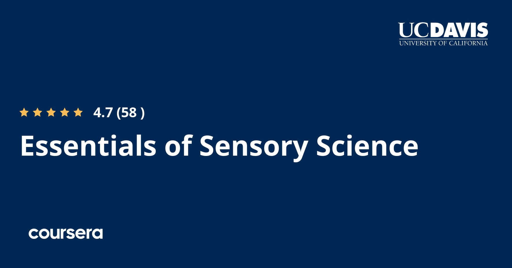 Essentials of Sensory Science | Coursera