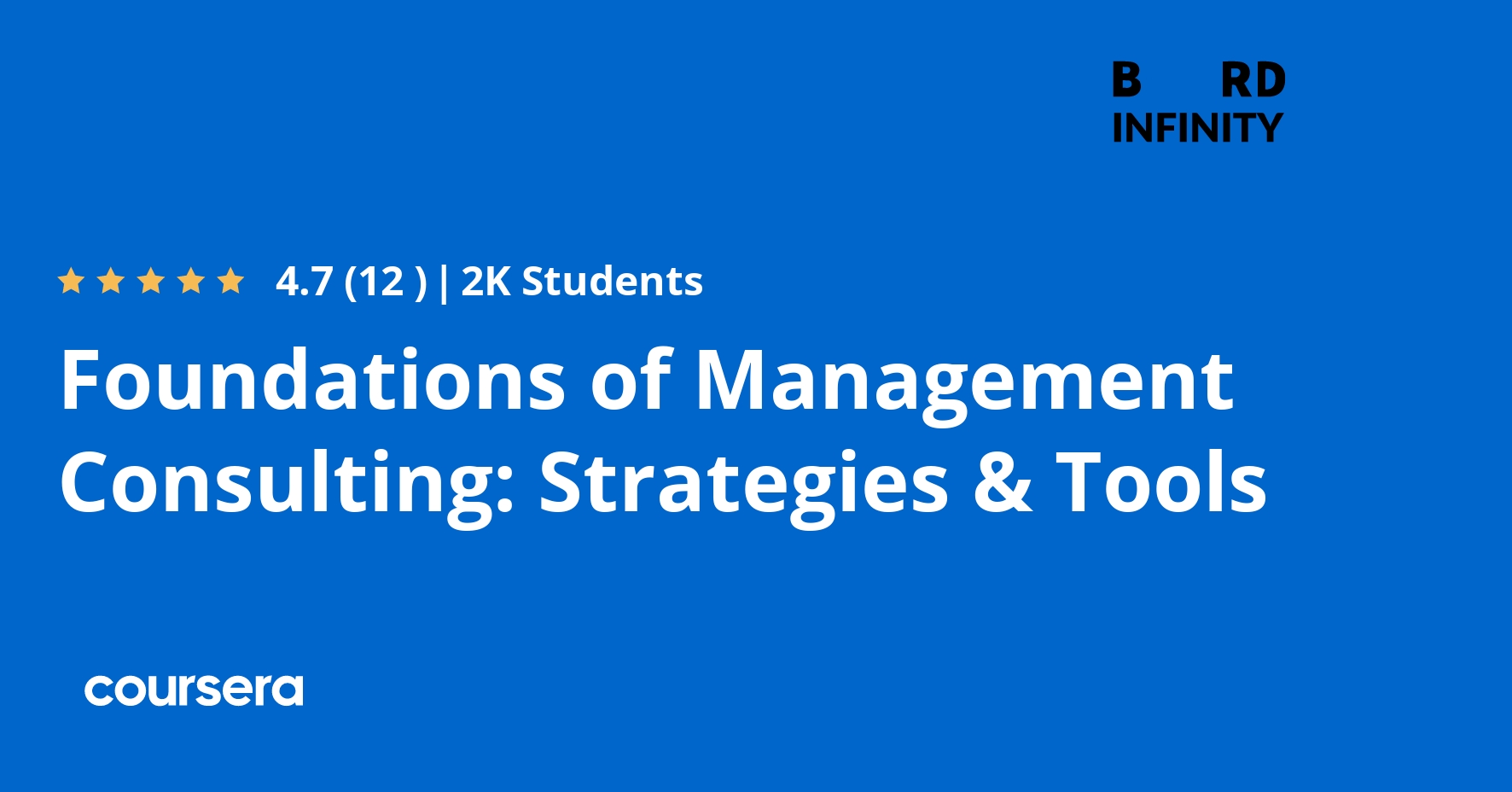 Foundations of Management Consulting: Strategies & Tools | Coursera
