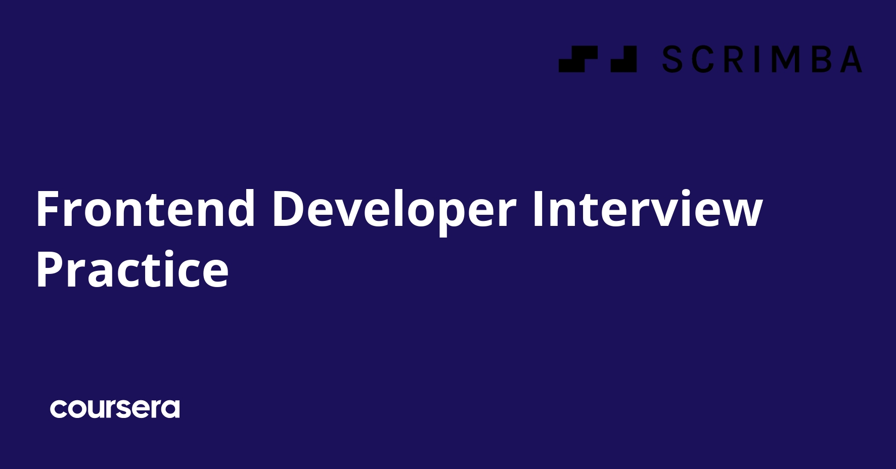 Frontend Developer Interview Practice | Coursera