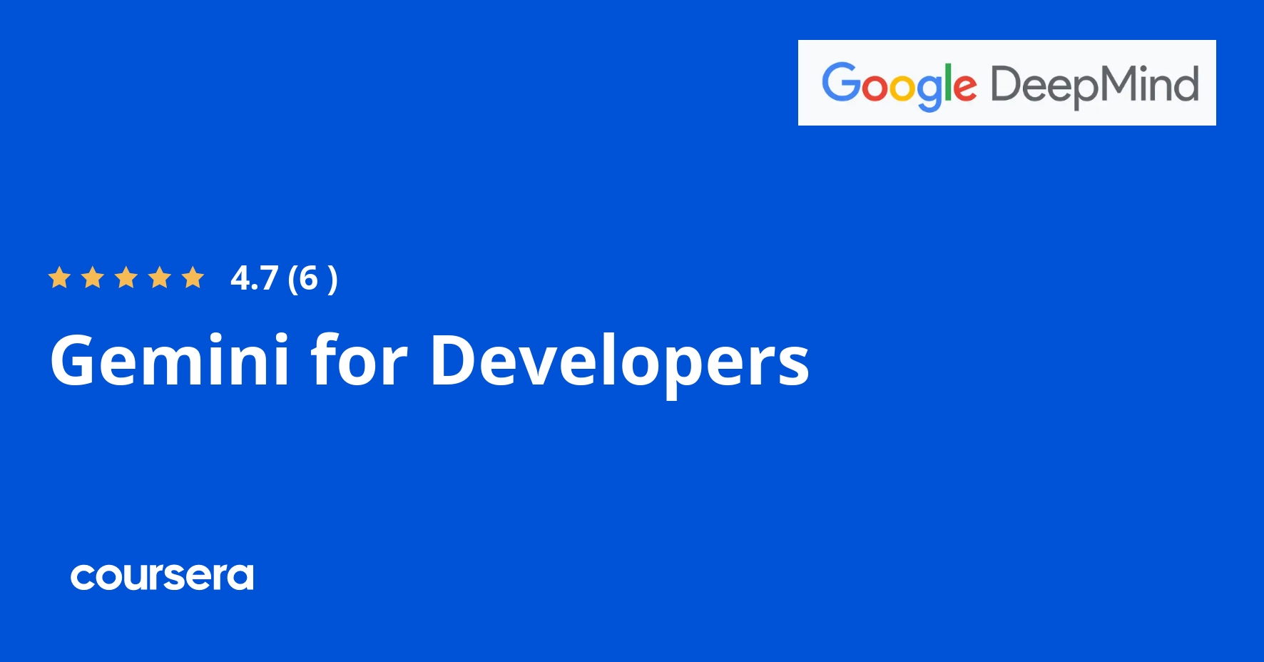 Gemini for Developers | Coursera