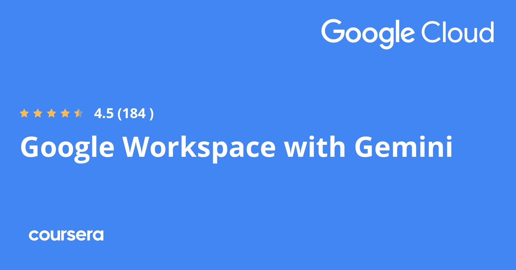 Google Workspace with Gemini | Coursera