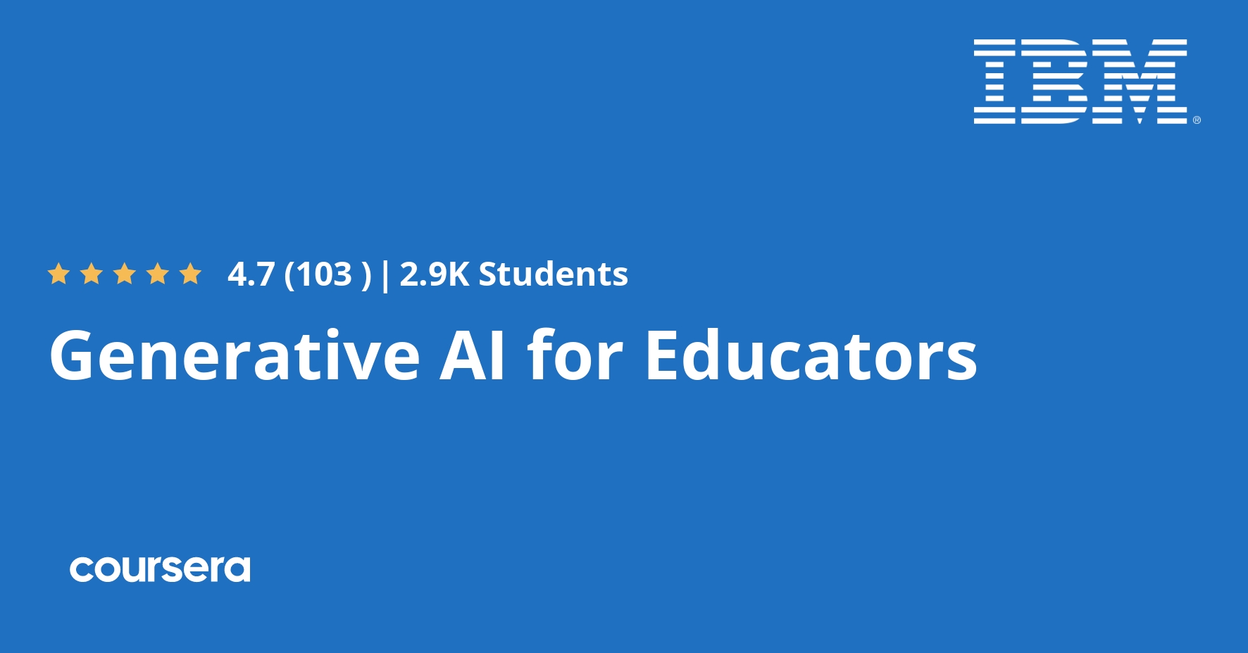 Generative AI for Educators | Coursera