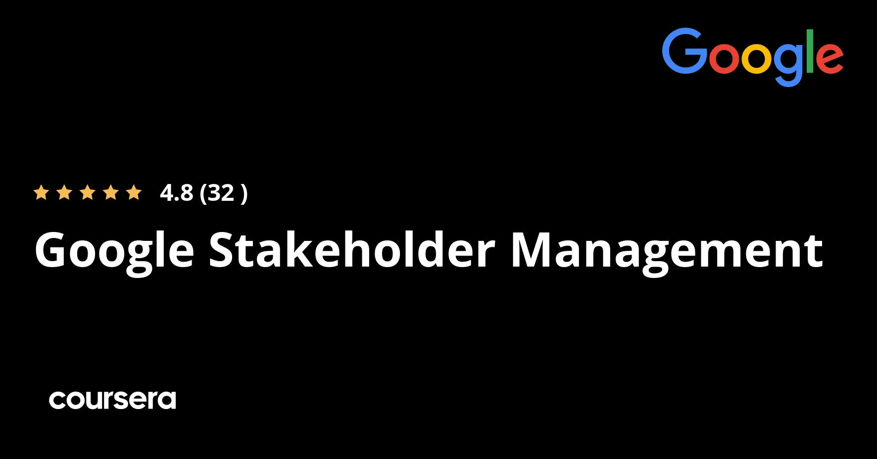 Google Stakeholder Management | Coursera