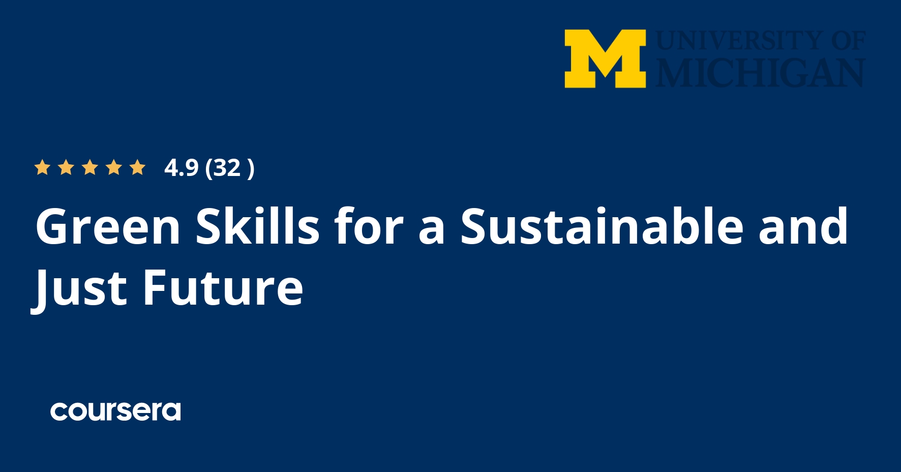 Green Skills for a Sustainable and Just Future | Coursera