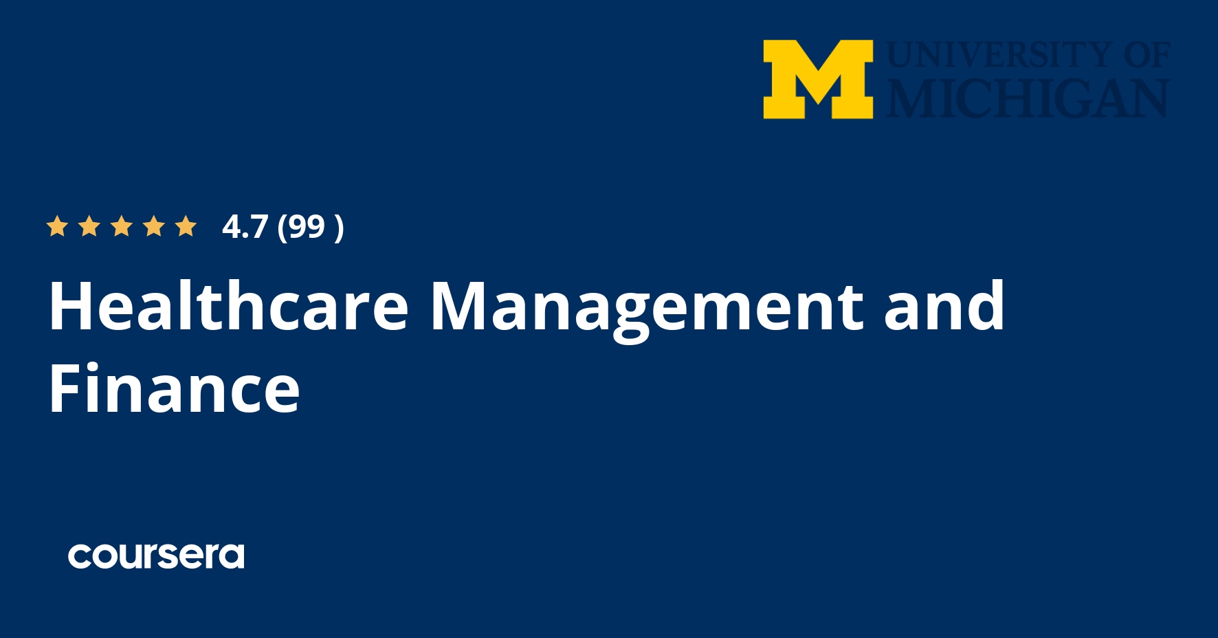 Healthcare Management and Finance | Coursera