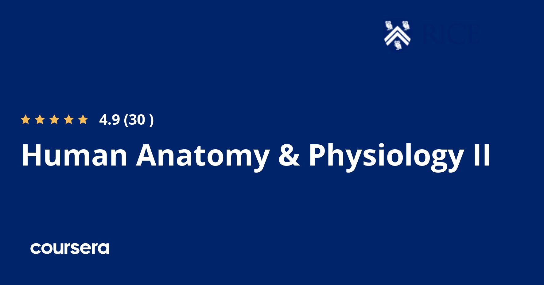 Human Anatomy & Physiology II | Coursera
