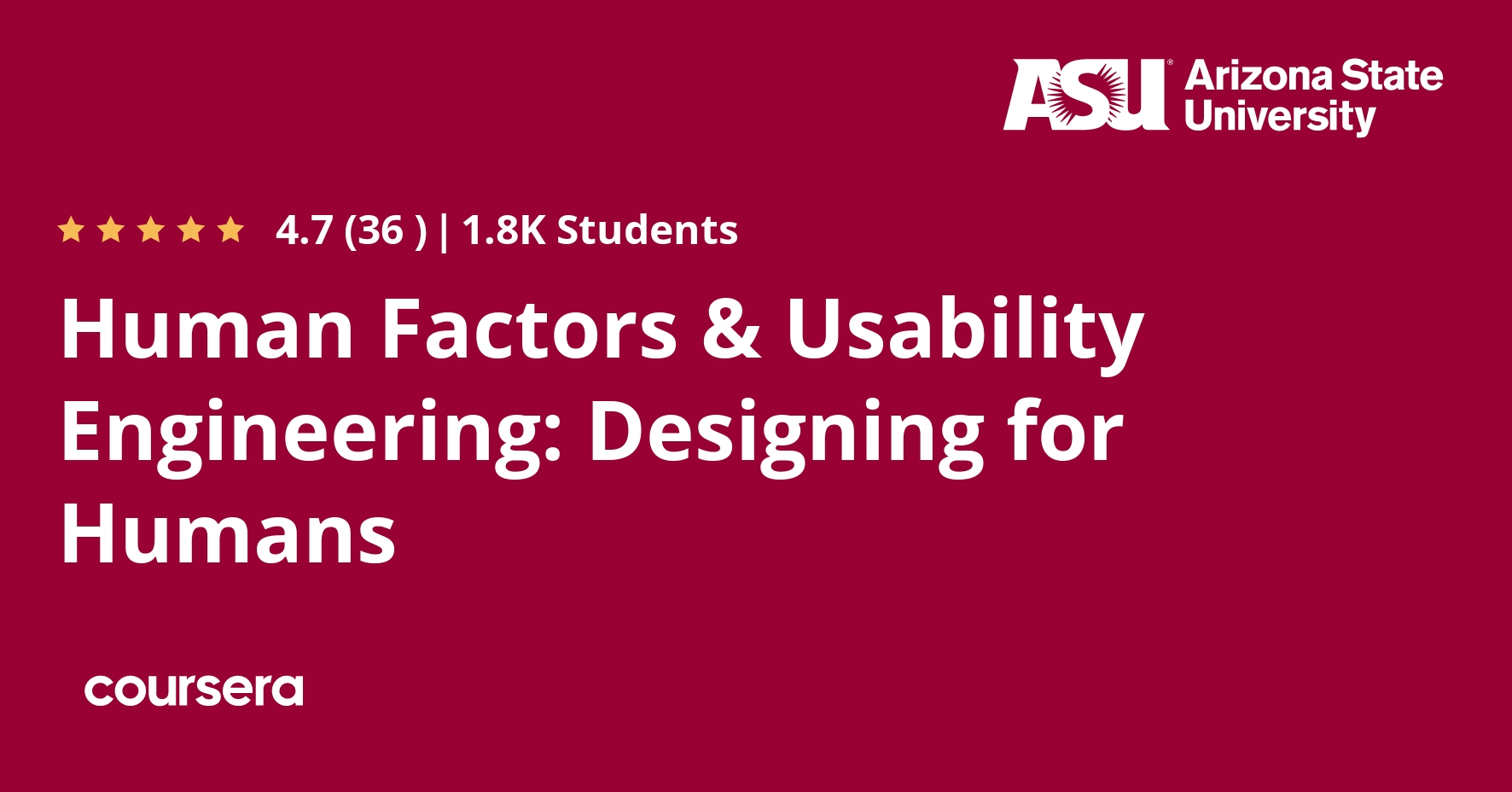 Human Factors & Usability Engineering: Designing for Humans | Coursera
