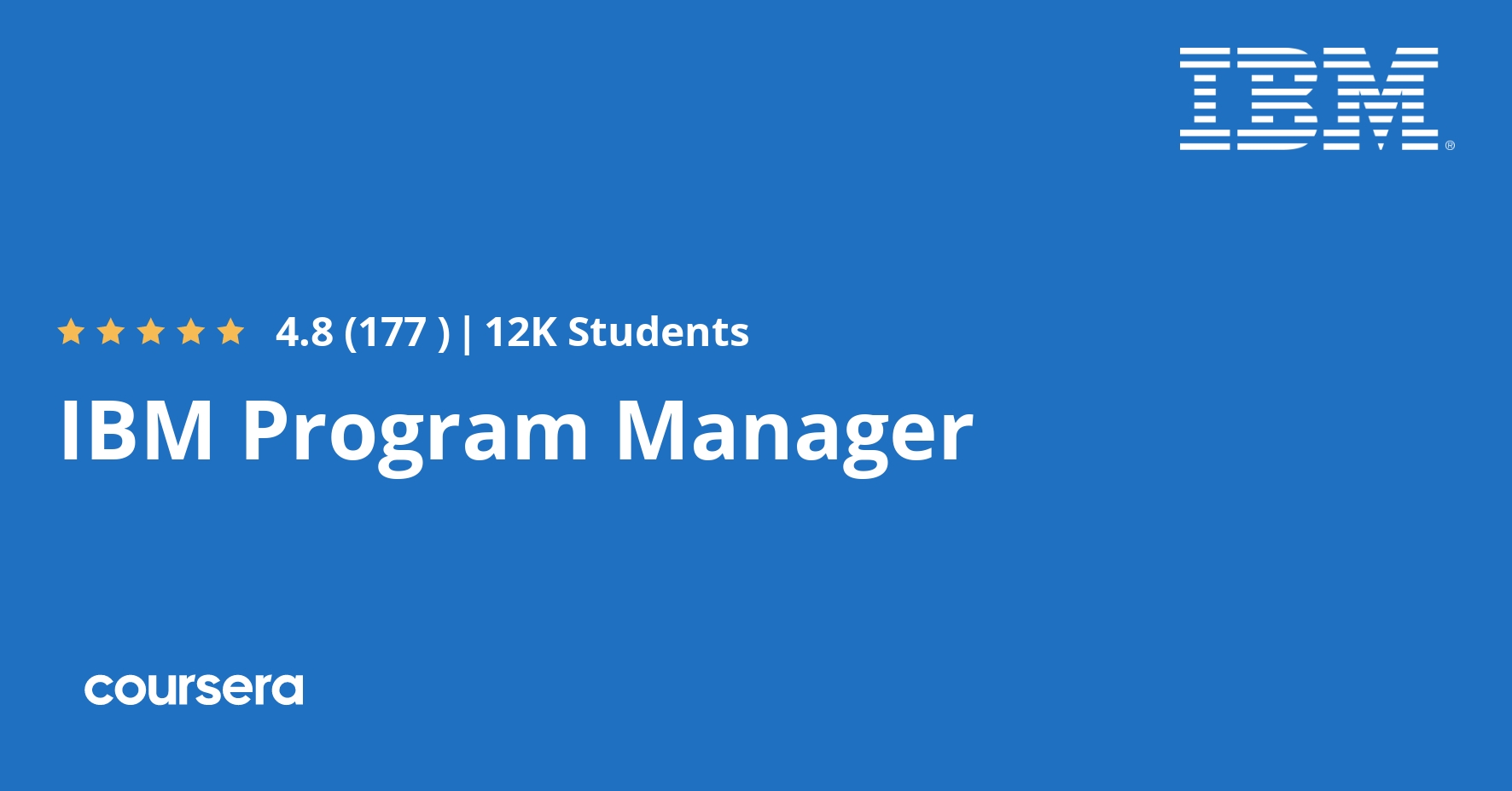 IBM Program Manager 专业证书 | Coursera