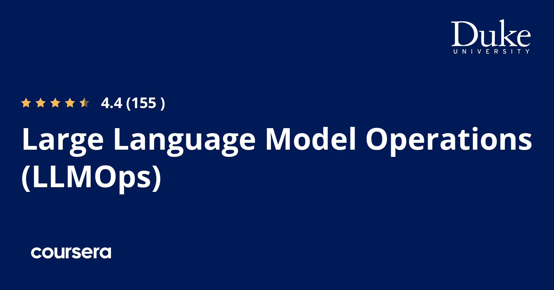 Large Language Model Operations (LLMOps) | Coursera