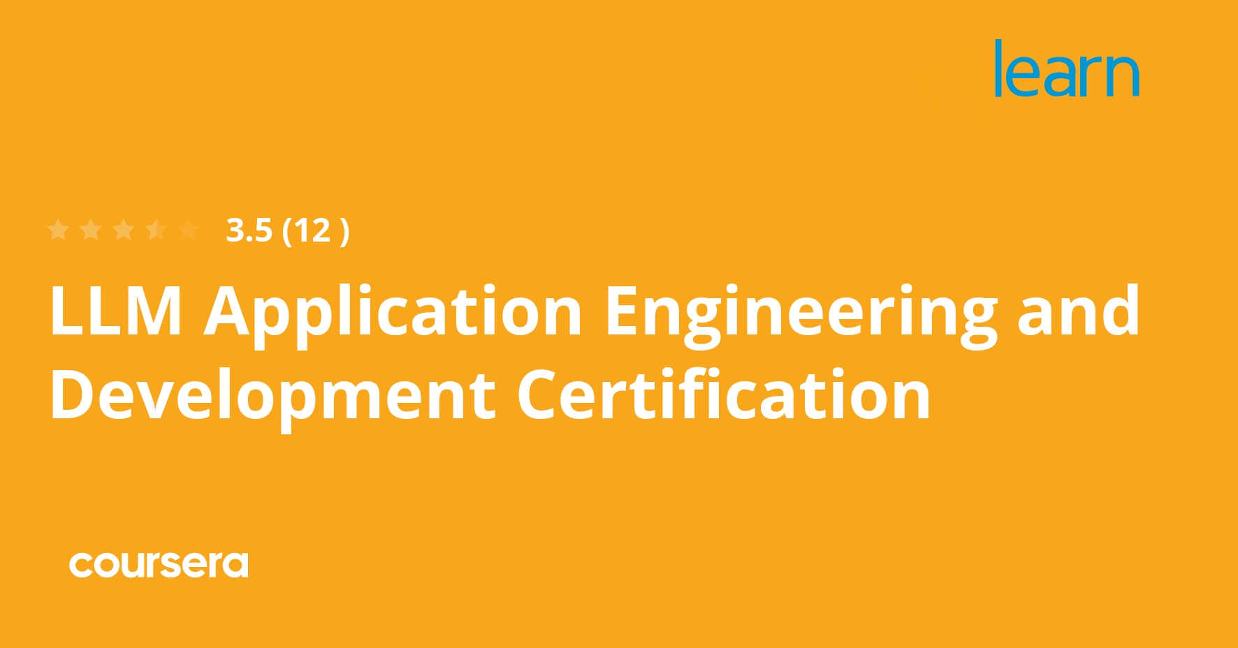 LLM Application Engineering and Development Certification | Coursera