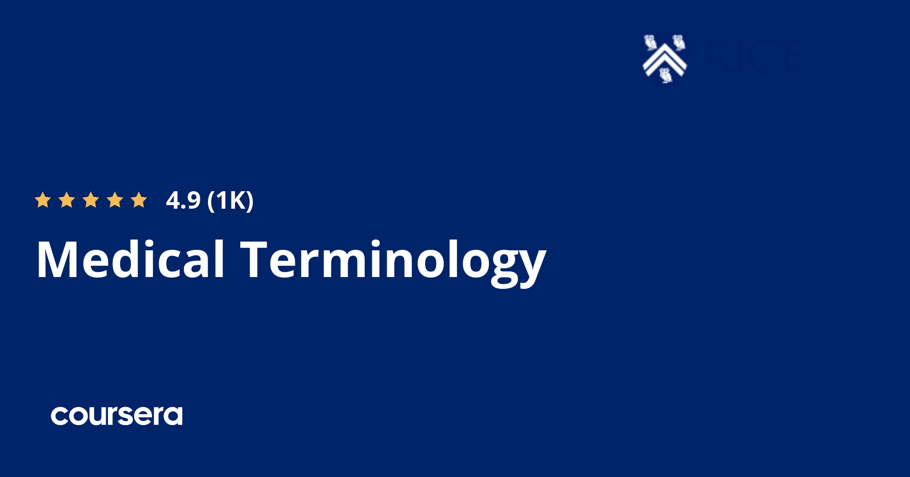 Medical Terminology Specialization 3 Courses Rice Coursera Medical Terminology Specialization 3 Courses Rice Coursera