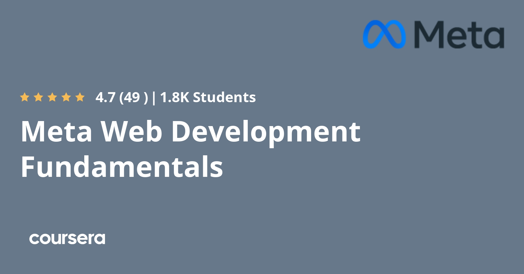 Meta Web Development Fundamentals | Coursera
