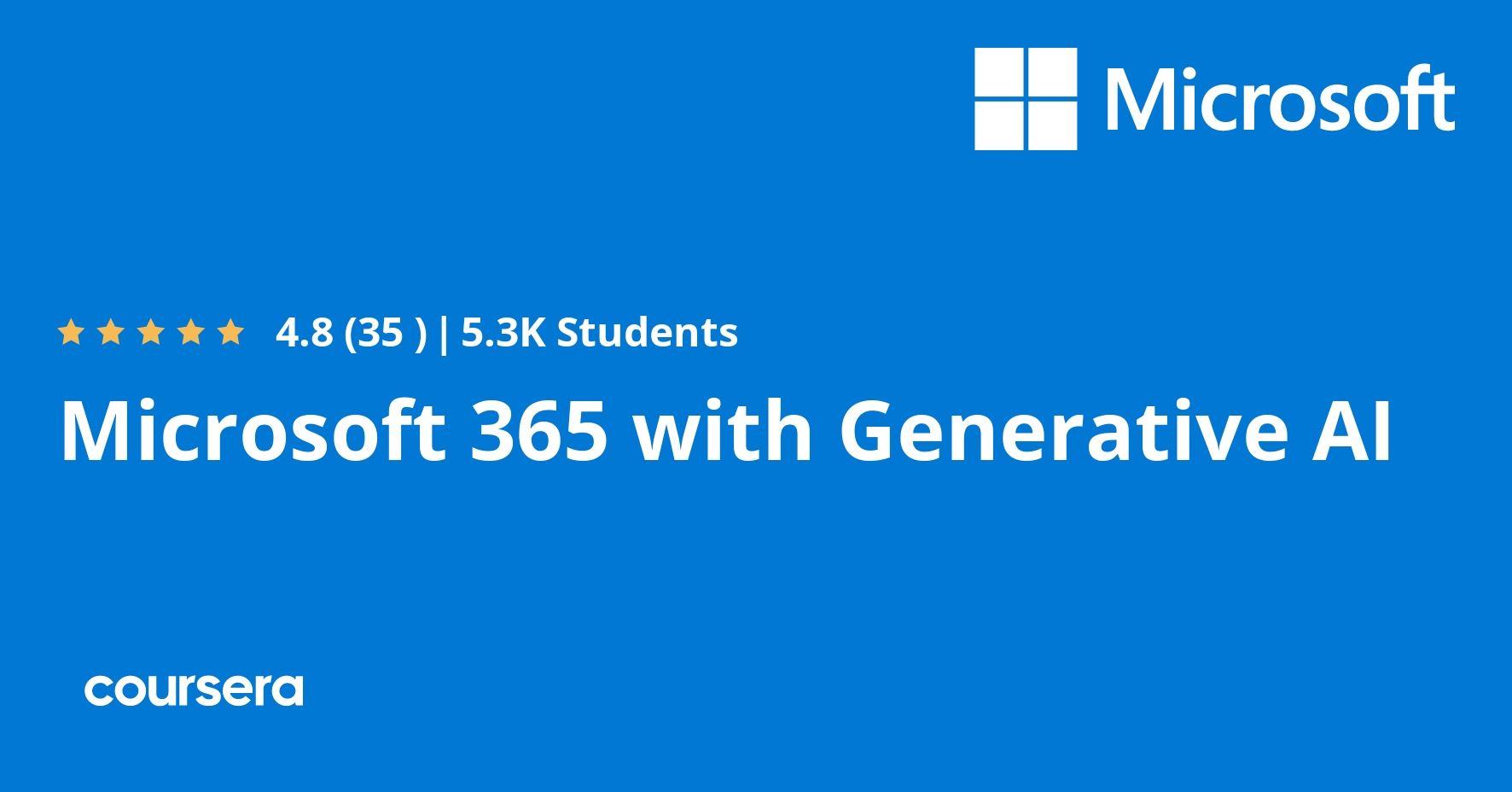 Microsoft 365 with Generative AI Professional Certificate | Coursera