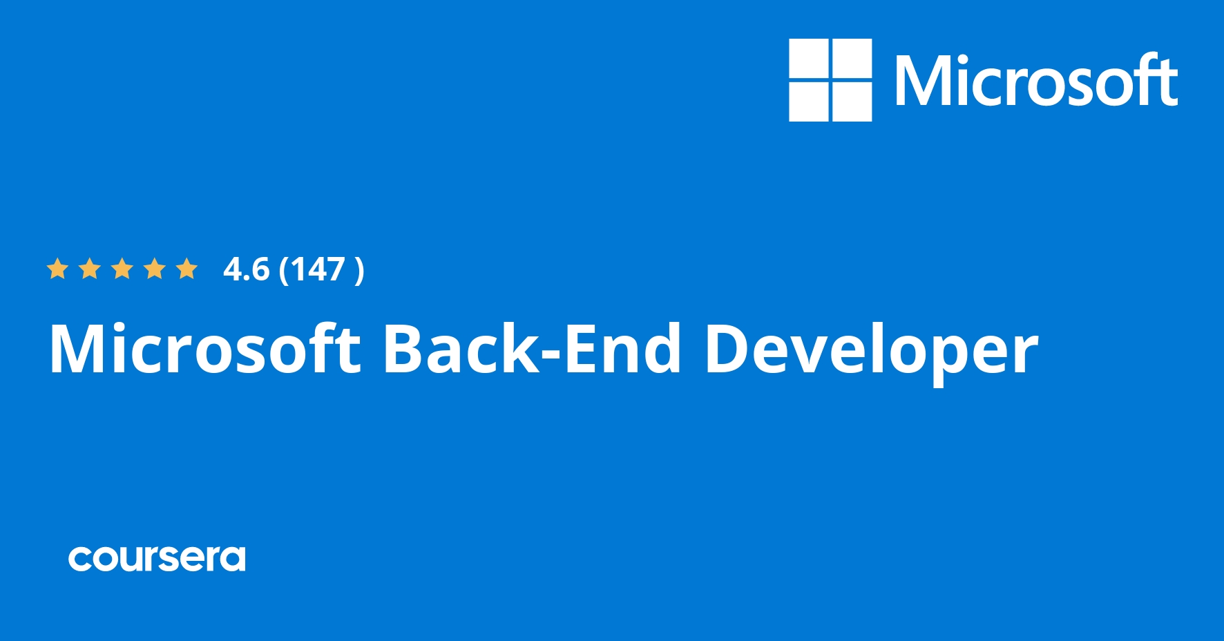 Microsoft Back-End Developer Professional Certificate | Coursera