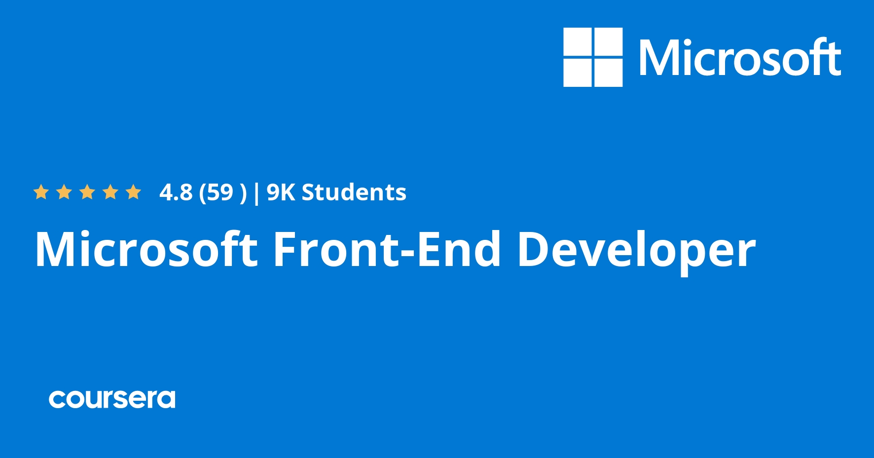 Microsoft Front-End Developer 专业证书 | Coursera
