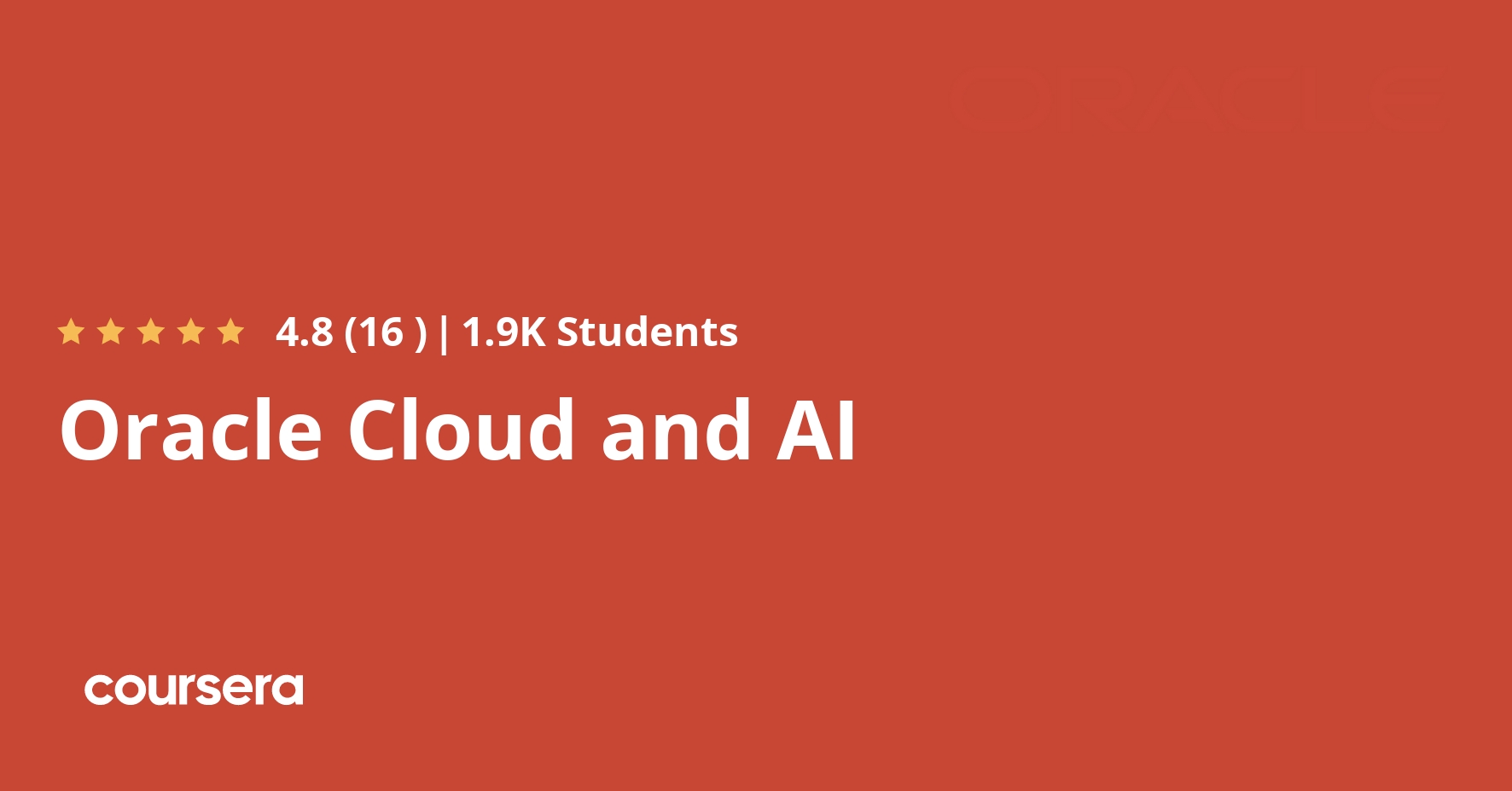 Oracle Cloud and AI | Coursera