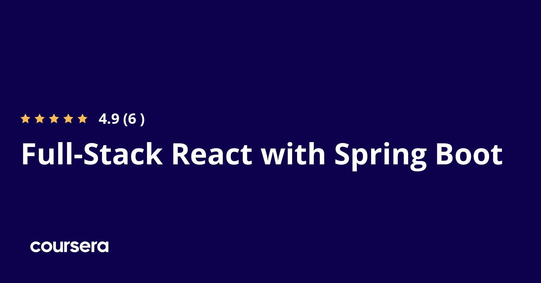 Full-Stack React with Spring Boot | Coursera