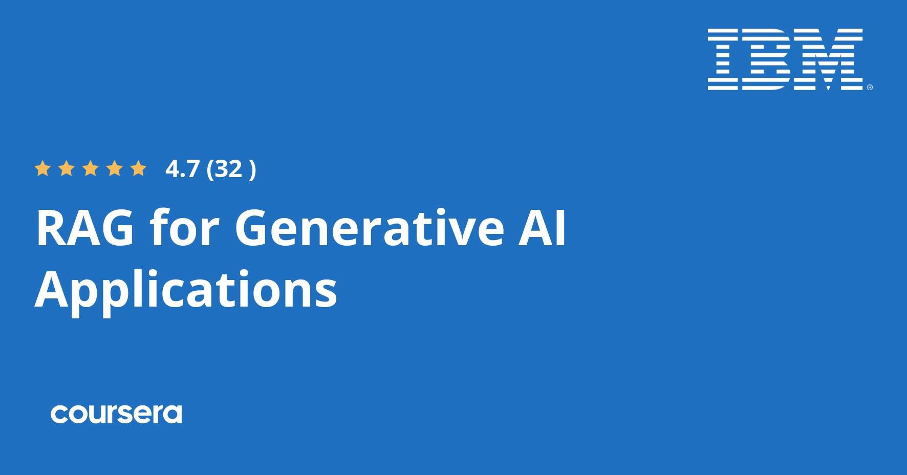 RAG for Generative AI Applications | Coursera
