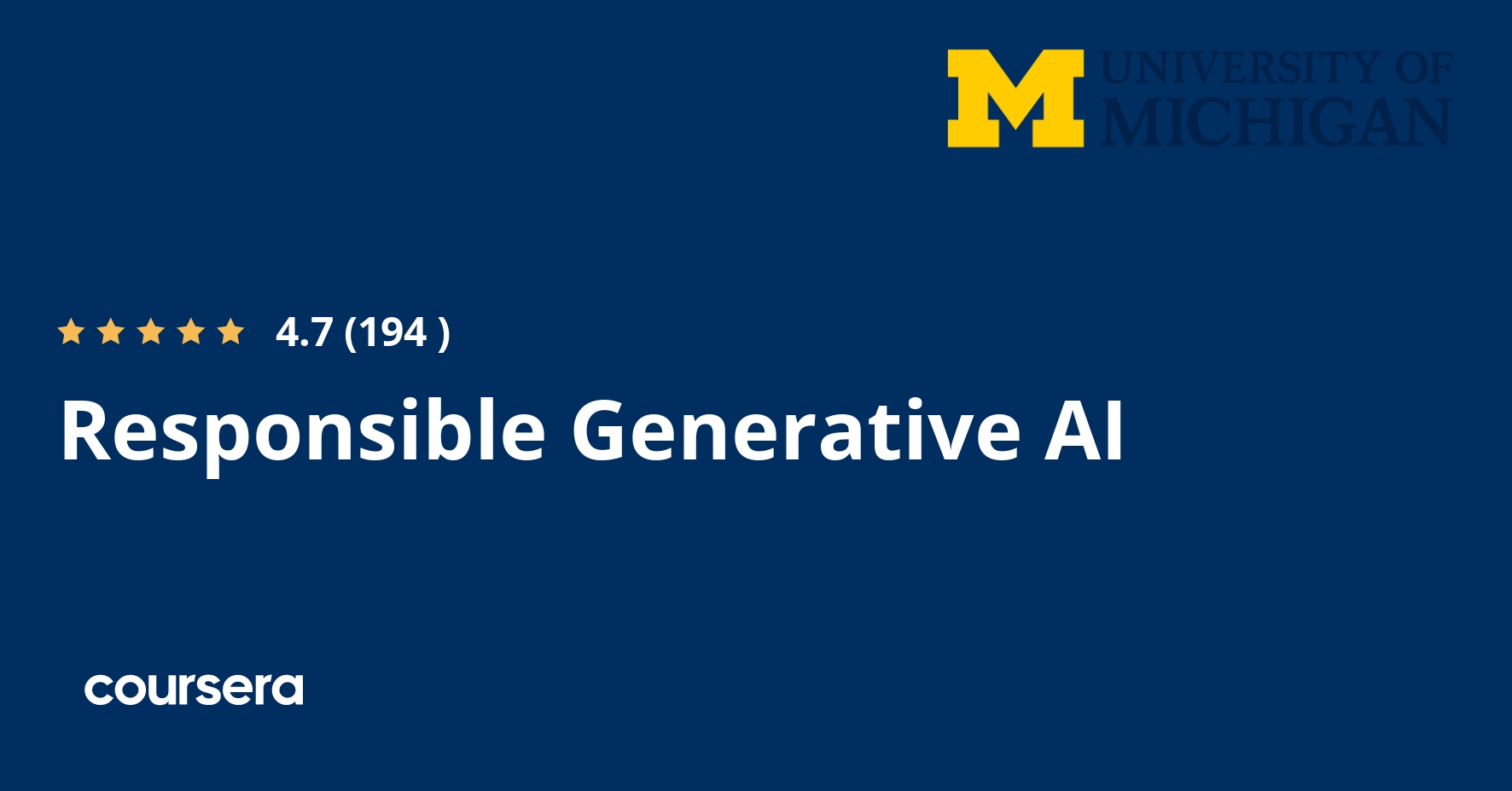 Responsible Generative AI | Coursera