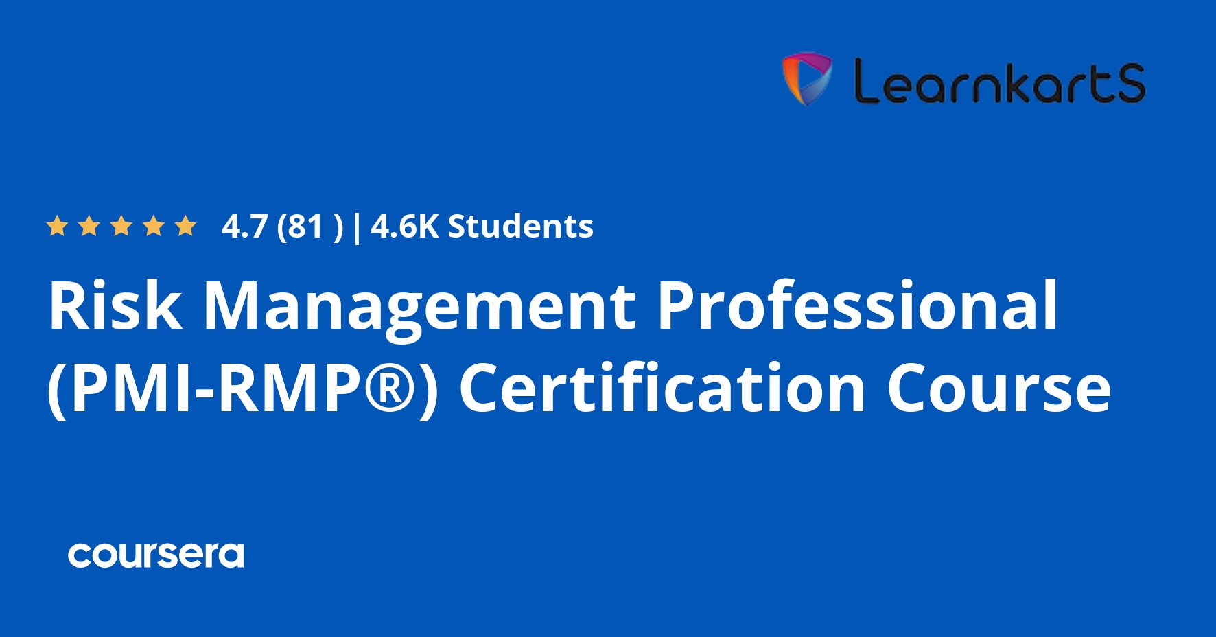 Risk Management Professional (PMI-RMP®) Certification Course | Coursera
