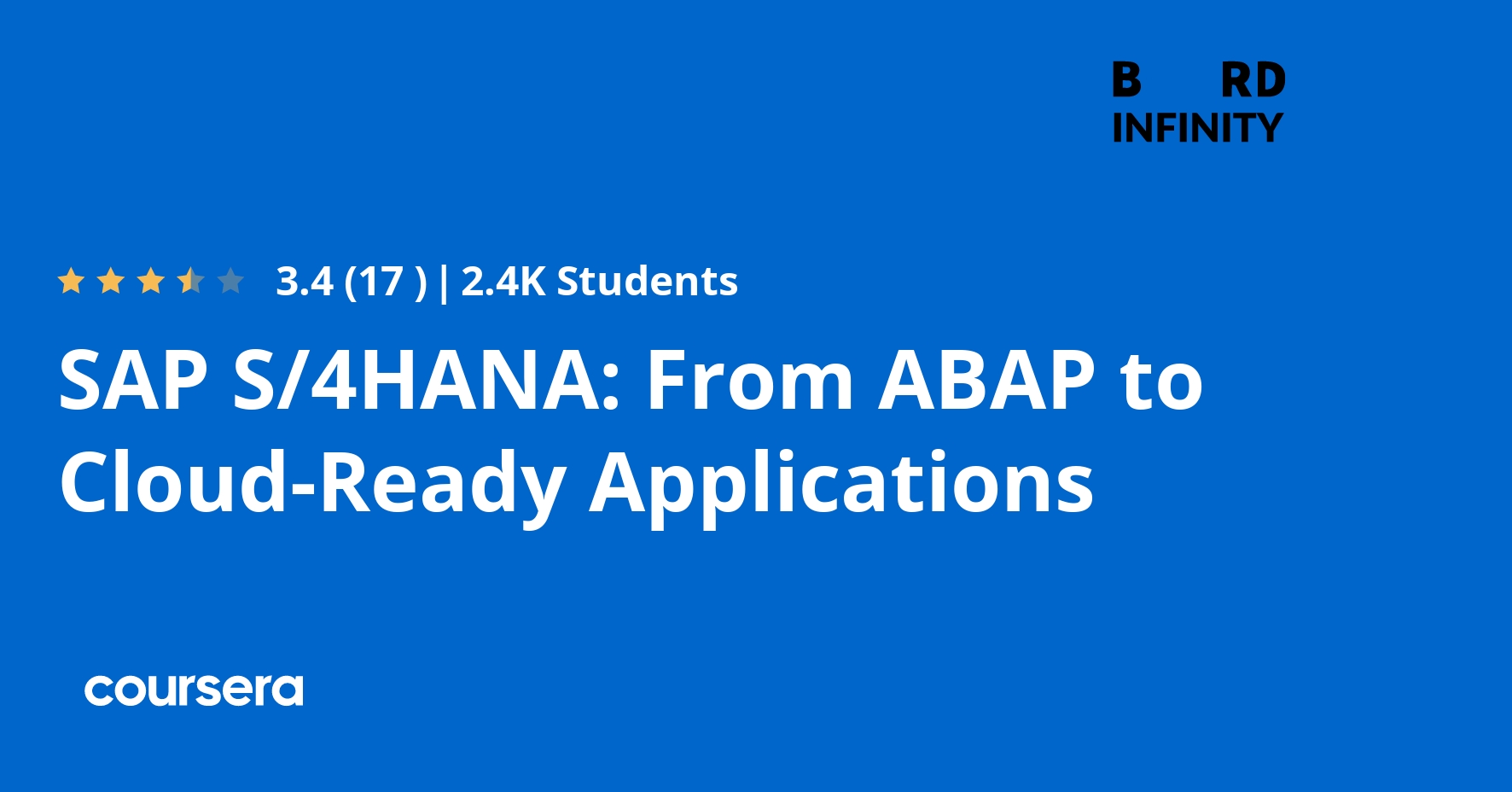 SAP S/4HANA: From ABAP to Cloud-Ready Applications | Coursera