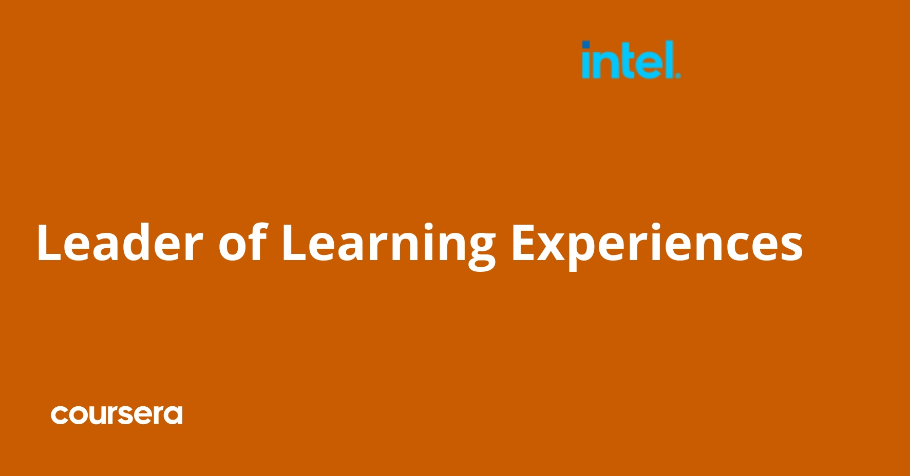 Leader of Learning Experiences | Coursera