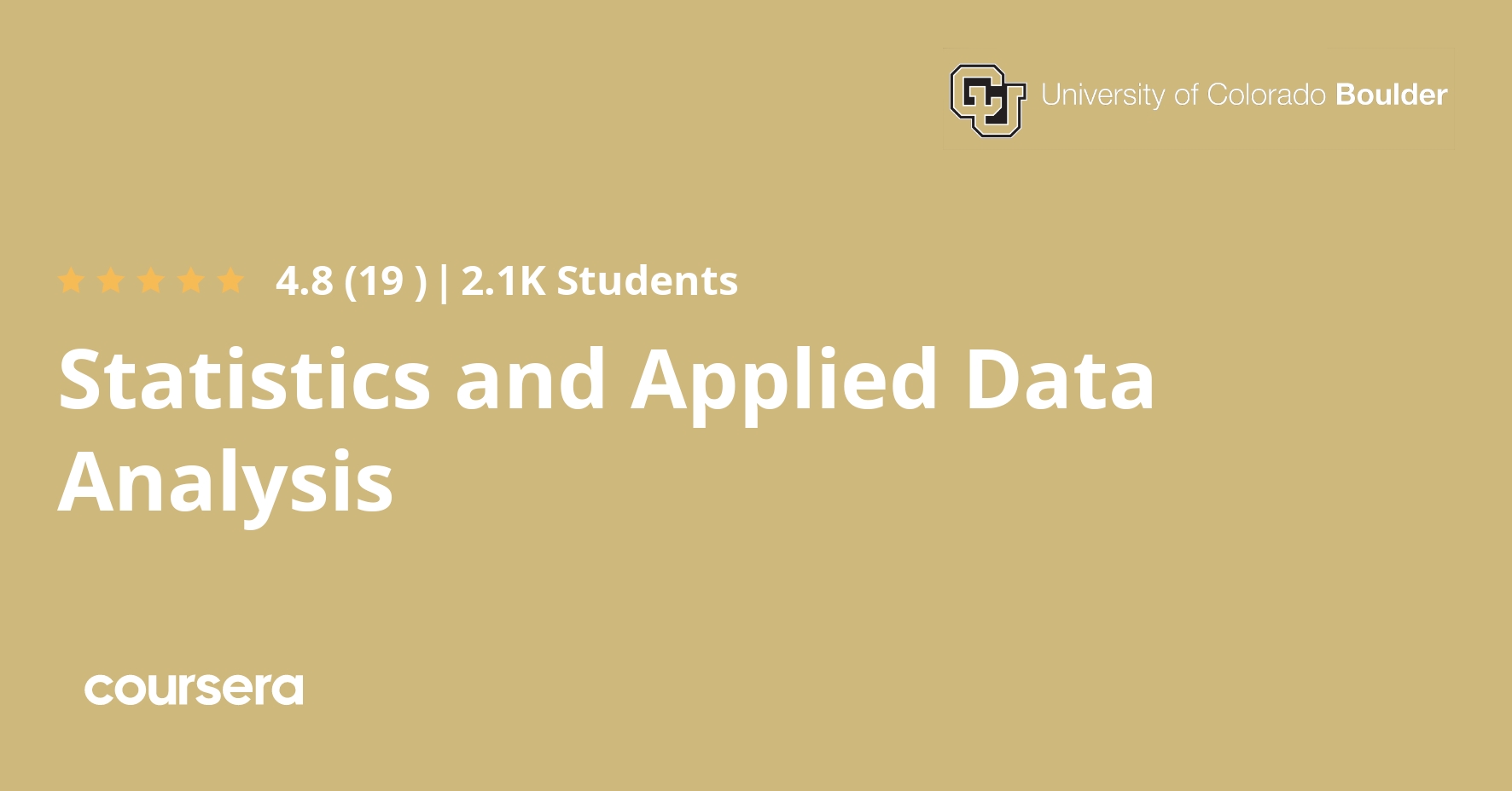 Statistics and Applied Data Analysis | Coursera