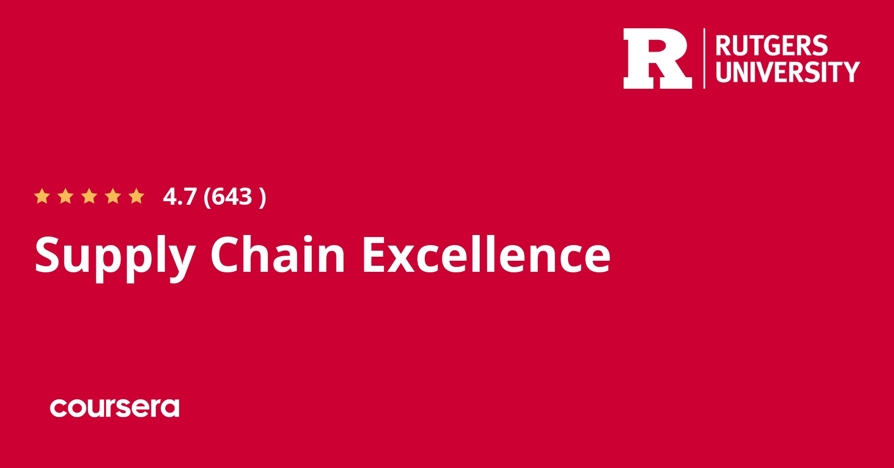 Supply Chain Excellence | Coursera