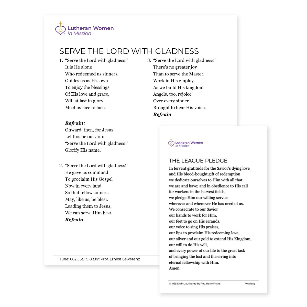 Lutheran Women in Mission Pledge and Songs - LWML Store