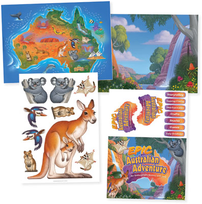 Decorating Posters (Set of 4) - Epic Australian Adventure - VBS 2025 - Concordia Publishing House