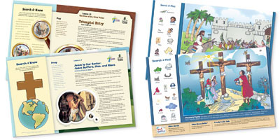 Palm Sunday and Easter Sunday School Lessons Student Leaflet ...