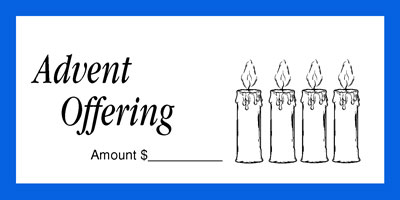 Dollar/Check Size Advent Offering Envelope - Concordia Publishing House
